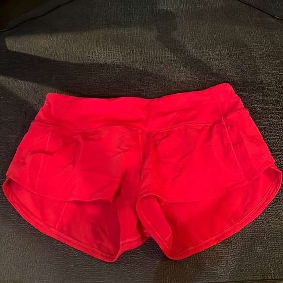 lululemon athletica | Shorts | Red Lululemon Speed Up 25 Size 4 Shorts ...